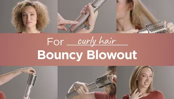 Shark FlexStyle Tutorial | Bouncy Blowout for Curly Hair – Shark Clean ...